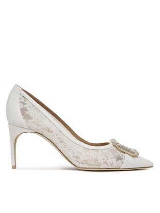 Malone Souliers High Heels Monroe 70-10 Wei&szlig;