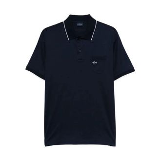 Paul & Shark Perl&eacute; Cotton Polo mit Tasche - - Tops - Herren - Blau - 3XL