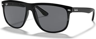 Ray-Ban Boyfriend Sonnenbrillen Schwarz Fassung Grau Glas 56-15