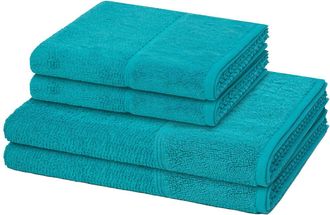 M&ouml;ve for frottana - 4 teiliges Frottier-Set - Pearl (2 X Handtuch 2 X Duschtuch im Set) - 500 g/m2 - Baumwolle - Walkfrottee - saugstark - weich und flausc