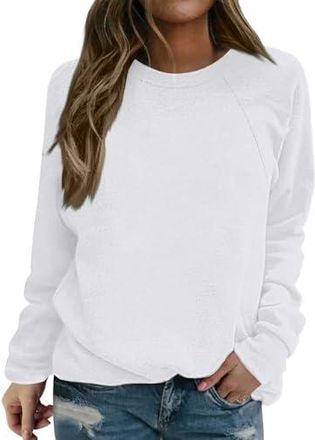 Generic Sweats à capuche pour femme - Grande taille - Sweat à col rond surdimensionné - Débardeurs de sport - Veste de sport unie - Chemisier à capuche thermi