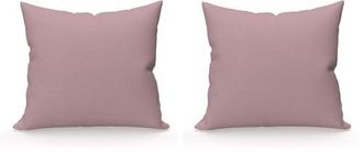 Soleil d'Ocre Taie doreiller, Coton 57 Fils, Rose, 63x63 cm (Lot de 2)