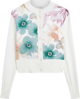 Ted Baker Strickjacke f&uuml;r Damen, gewebter Stoff (Elfenbein)