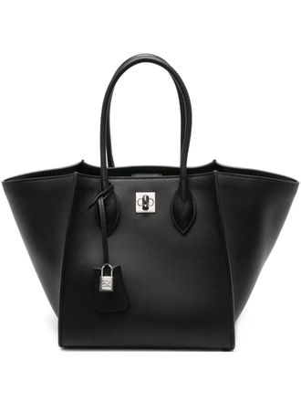 Ermanno Scervino sac cabas Maggie en cuir à fermoir loquet - Noir