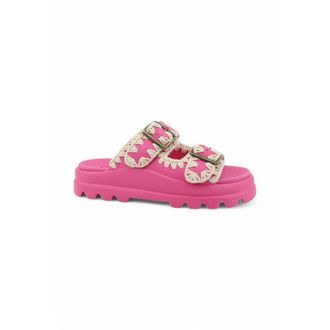 Mou Double-Buckle Slide - - Shoes - Damen - Rosa - 37 EU