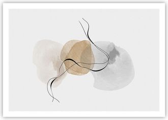 Arttor Poster ohne Rahmen Deko 100x70cm Abstrakt minimalistisch Aquarell Wandposter Wanddeko Bild Wand Kunstdruck Wandbilder Dekoration Wohnzimmer Schlafzimm