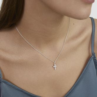 s.Oliver Necklace - Elegante Halskette aus poliertem 925er Silber - Silber - Ankerkette 45 cm - wasserfest & hautfreundlich