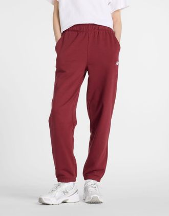 New Balance Sport Essentials - Pantalon de jogging en tissu &eacute;ponge - Bordeaux-Rouge