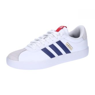 adidas Herren VL COURT SHOES, Cloud white/DARK BLUE/better scarlet, 40 2/3 EU