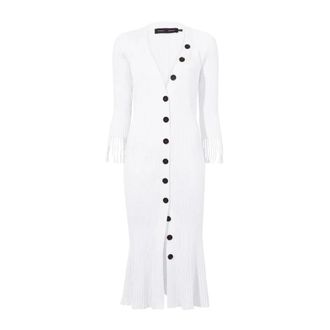 Proenza Schouler Kleid mit Fransen&auml;rmeln- Wei&szlig; - - Dresses - Damen - Wei&szlig; - L