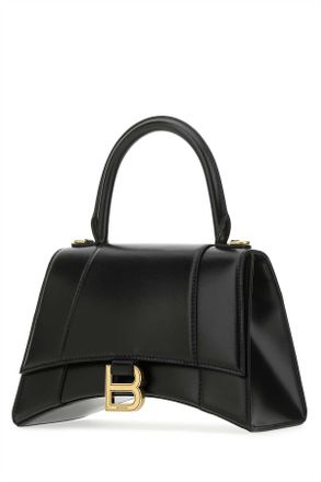 Balenciaga Womens Black Leather Small Hourglass Handbag 1000 T Domesticated Calf Le Borse A Mano Bag