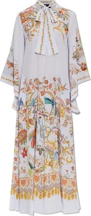 Etro Langes- ausgestelltes Seidenkleid - - Dresses - Damen - Blau - S