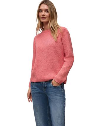 Street One Chenille Pullover Striking Coral 40