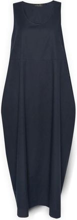 Elena Miro Femme, Robes, Bleu, Taille: 42 FR Robe Tonneau en Popeline