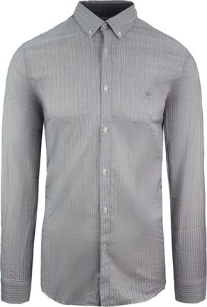 Lacoste Slim Fit Oxford Herren Graues Gewebtes Hemd