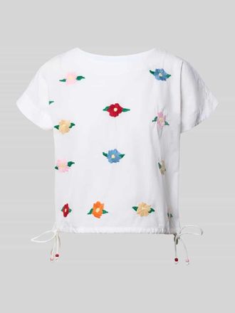 Rich & Royal Blusenshirt mit Stitchings und seitlicher Schn&uuml;rung