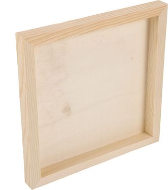 Cabilock Holz-fotorahmen Mit Tiefen Rillen F&uuml;r Jungen Und M&auml;dchen Kunstwerkrahmen 20 X 20 Cm Quadratisch Basteln F&uuml;r Kinder Bilderrahmen Aus Ton Bemaltes Holzh