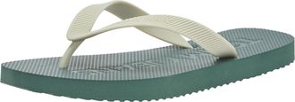 Tommy Jeans Herren Flip Flops Badeschuhe, Grün (Tahoe Forest), 42