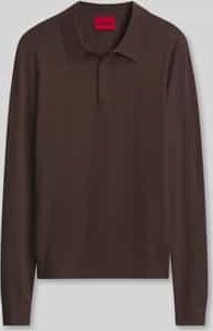 HUGO BOSS Regular Fit Poloshirt mit Feinstrickstruktur aus Viskosemix