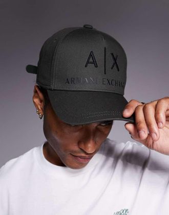 A|X Armani Exchange Casquette de baseball à grand logo - Vert