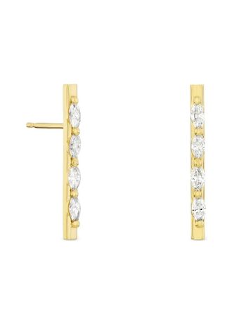ROSEKEY boucles doreilles en or 18ct pav&eacute;es de diamants