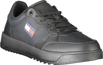 Tommy Hilfiger Leather and Polyurethane Sneakers - Black