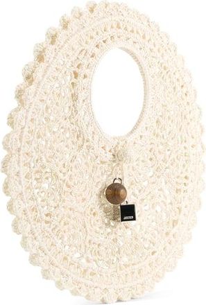 Jacquemus Sac &agrave; main Le Petit Rond Spiaggia en raphia