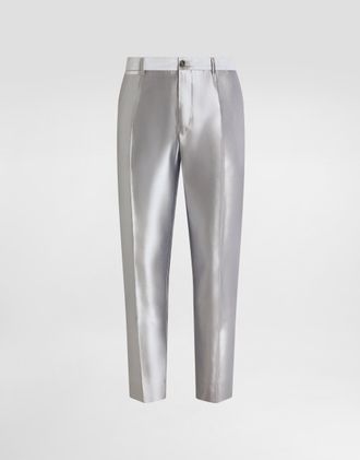 Dolce & Gabbana Hose Aus Seiden-shantung - Mann Hosen Und Shorts Grau Seide 52