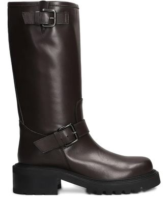 Via Roma 15 bottines Buckle 50 mm à plateforme - Marron