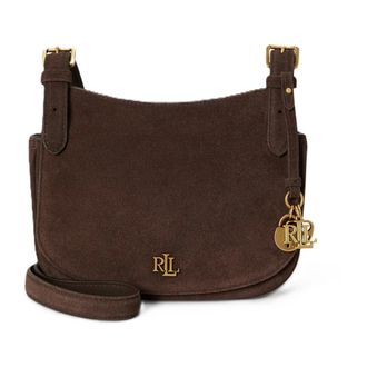 Ralph Lauren Sac bandouli&egrave;re moyen Marcy - Femme - Sacs - Brun - Taille: ONE Size