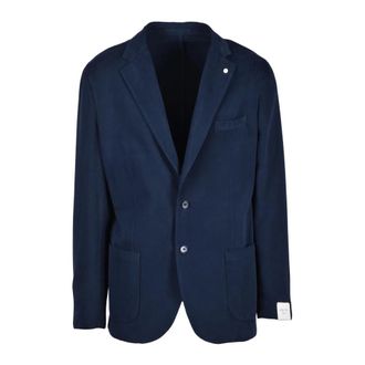 L.B.M. 1911 L.b.m. 1911, Homme, Vestes, Bleu, Taille: 3XL Veste coton cachemire