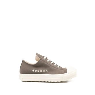 Rick Owens Homme, Chaussures, Gris, Taille: 43 EU Denim Low Top Baskets