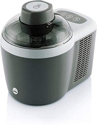 Wilfa VANILLA XS Eismaschine - 0,7 Liter, 90 Watt K&uuml;hlleistung, hausgemachtes Eis innerhalb von 1,5-2 Stunden, grau ICMT-700SI