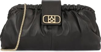 Kazar Femme, Sacs, Noir, Taille: ONE Size Pochette noire pour visiteurs avec logo frappant