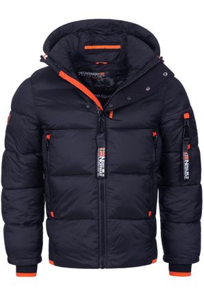 Geographical Norway Herren Winter Jacke warm gef&uuml;ttert Parka Steppjacke Outdoor gesteppt Neu Warm gesteppt PUFFER FvS Production H-H, Farbe:Navy, Gr&ouml;&szlig;e:XXL
