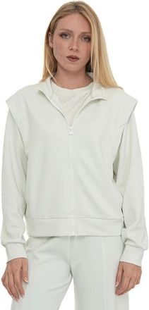 Emporio Armani Emporio Armani Ea7, Femme, Sweatshirts et sweats &agrave; capuche, Bleu, Taille: 38 FR SweaT-shirt zipp&eacute;