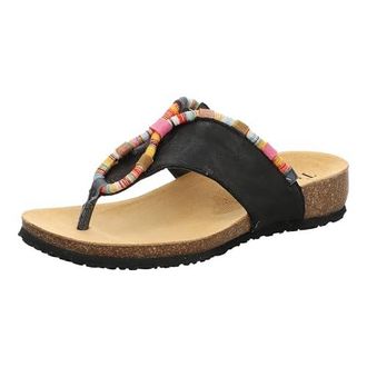 Think Damen JULIA chromfrei gegerbte nachhaltige Pantolette, SCHWARZ/KOMBI 0000