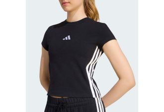 adidas T-Shirt W 3S PAD BABY T sportlicher Stil, mit Rundhalsausschnitt, ohne Verschluss