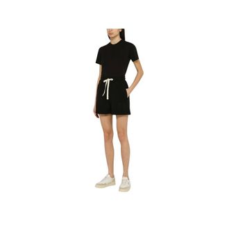 Palm Angels Femme, Sport, Noir, Taille: 36 FR Ensemble T-shirt et short avec logo brod&eacute;
