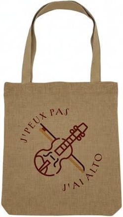 Fabulous Sac Shopping Tote Bag Aspect Lin - JPeux Pas Jai Alto Violon Musique Classique Instrument - Sac de Courses Toile Epaisse 360g Beige Naturel Cabas Port