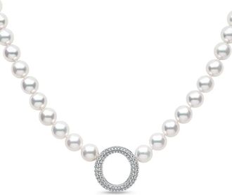 Yoko London Halskette mit Perlen 18mm - Silber