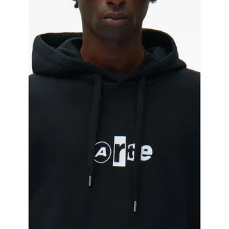 Arte Logo-Print Cotton Hoodie - Black
