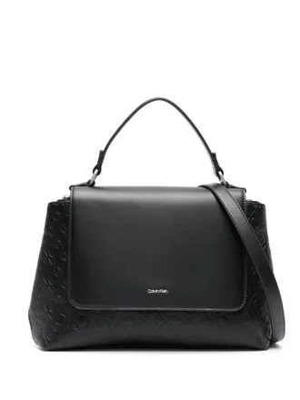 Calvin Klein sac &agrave; plaque logo - Noir