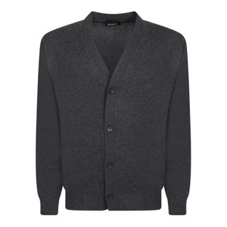 Dell'Oglio Cardigan mit V-Ausschnitt - - Knitwear - Herren - Grau - L