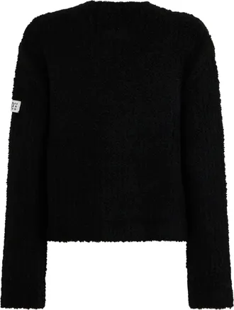 Maison Margiela Crewneck Cropped Sweater - Black