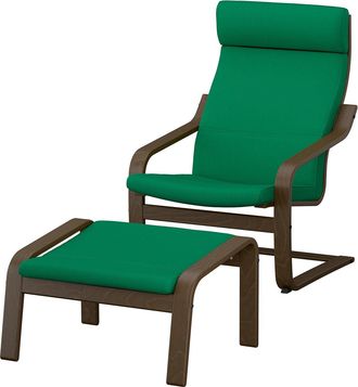 IKEA PO&Auml;NG Sessel und Hocker