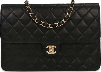 Chanel 2008-2009 mittelgro&szlig;e Schultertasche mit CC Lock - Schwarz