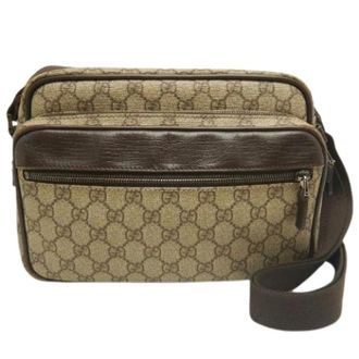 Gucci Pre-owned GG Supreme Shoulder Bag - Femme - Pre-owned - Brun - Taille: ONE Size
