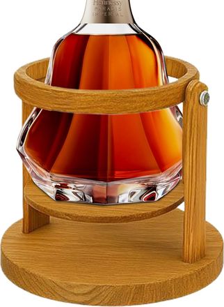 Generico Lik&ouml;rhalter - 180&deg; drehbarer Lik&ouml;rhalter f&uuml;r Lik&ouml;rflasche aus Holz, zum Servieren von Wein in der K&uuml;che - f&uuml;r Whisky Bourbon Bar zu Hause, B&uuml;ro, Resta