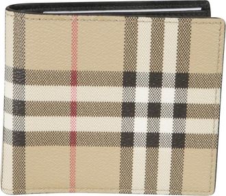 Burberry Homme, Accessoires, Beige, Taille: ONE Size Check Bifold Wallet